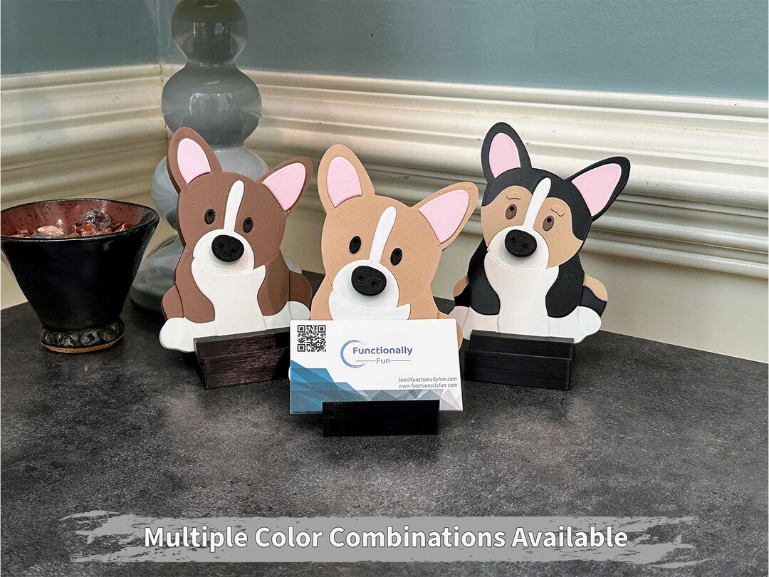 Corgi Business Card Holder, Business Card Display, Office Desk ...