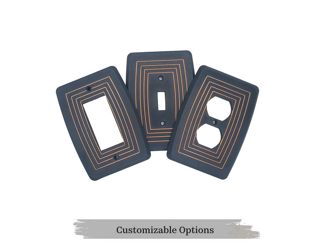 Mid Century Modern Outlet Cover Retro Pattern Rocker Switch Plate Cover ...
