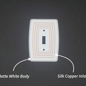 Mid Century Modern Light Switch Cover: Silk Copper Inlay - Etsy