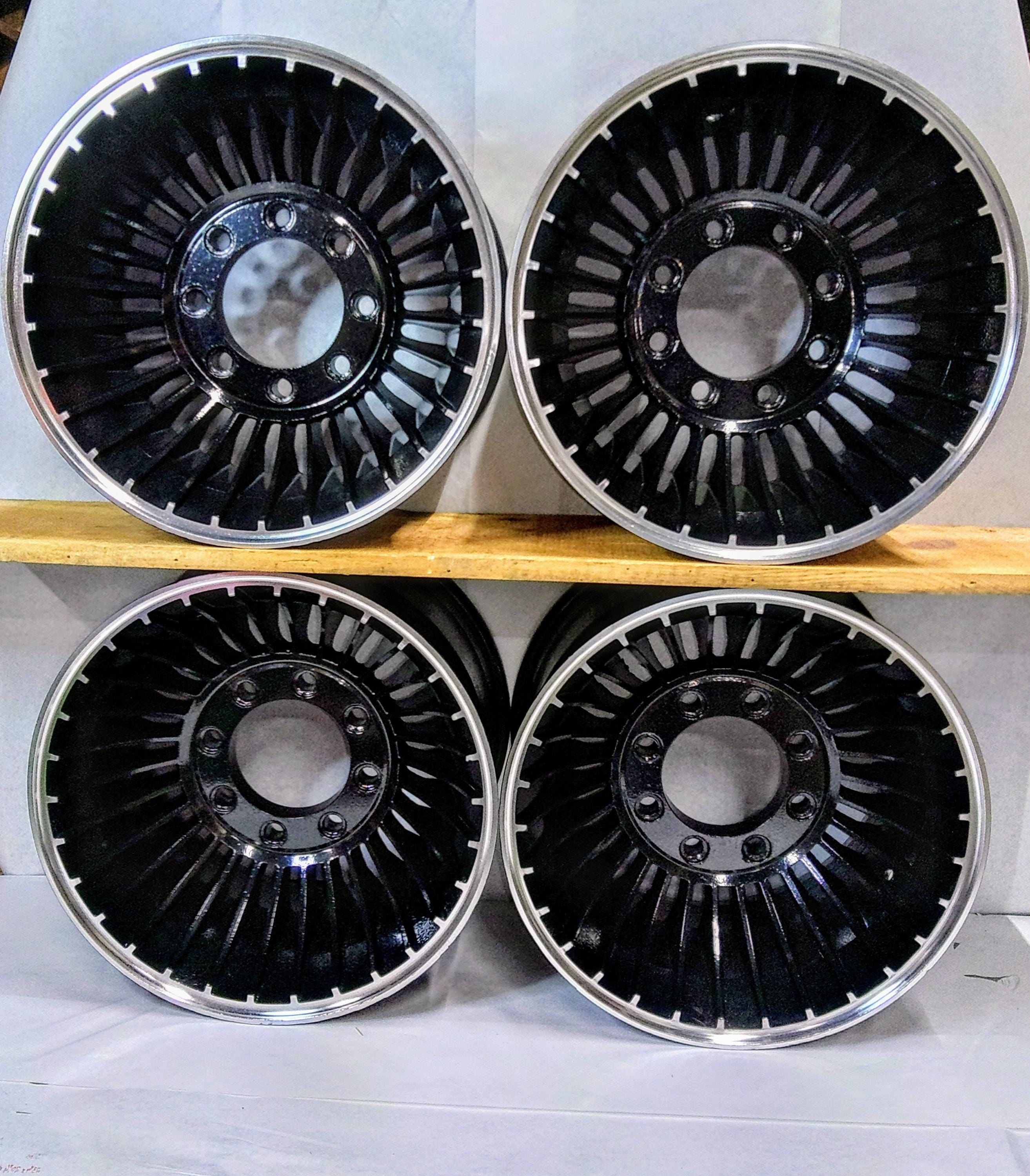 Vintage 8 Lug Turbine Hurricane Aluminum Truck Wheels Cyclone Vector ...