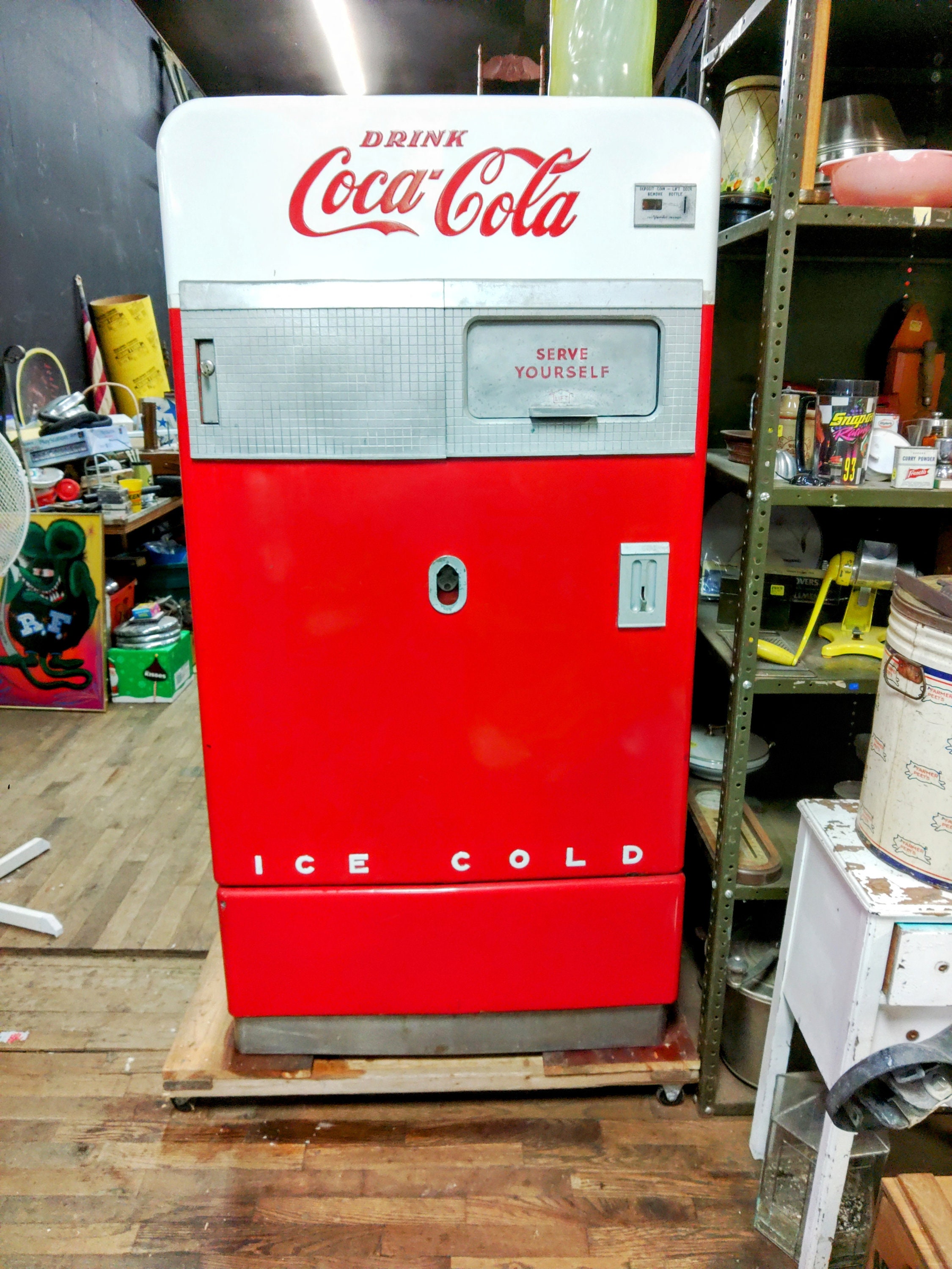 Vintage 1946 Vendo 83 Coca Cola Coke Vending Machine WORKS 5cent 10cent ...