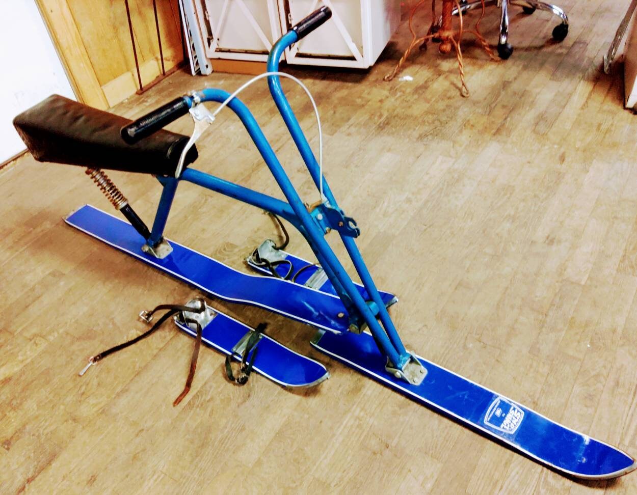 RARE Vintage Ski Bob Michrina Sno Savage Snowmobile Sled Snow Skis ...