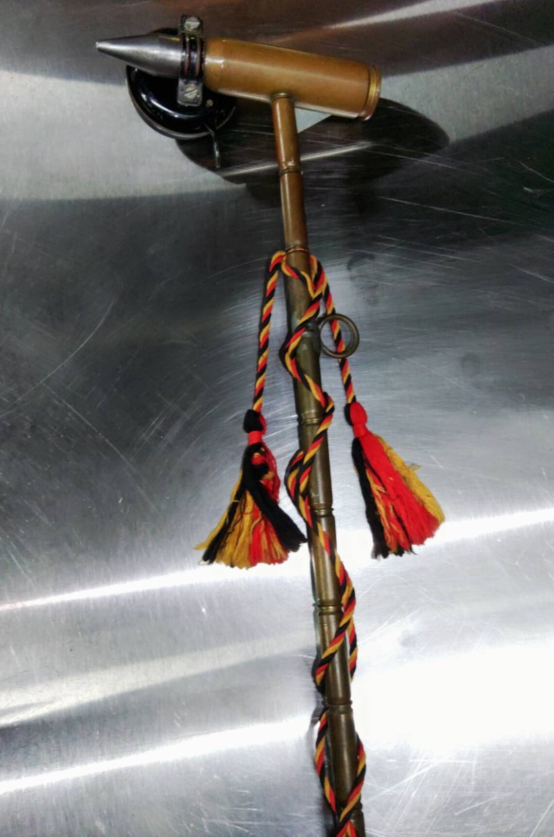 Antique Cane Trench Art Walking Stick Brass Ammo Bullet Swagger Stick ...