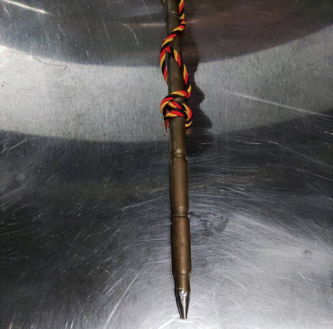 Antique Cane Trench Art Walking Stick Brass Ammo Bullet Swagger Stick ...