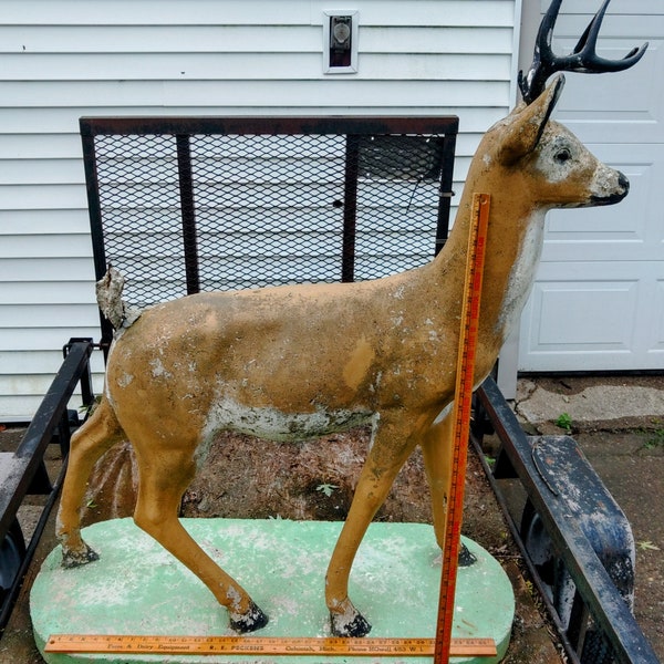 Concrete Deer Statues - Etsy