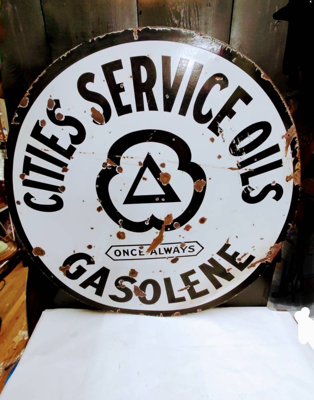 Antique Porcelain Sign 1915 Cities Service Oils and Gasolene ...