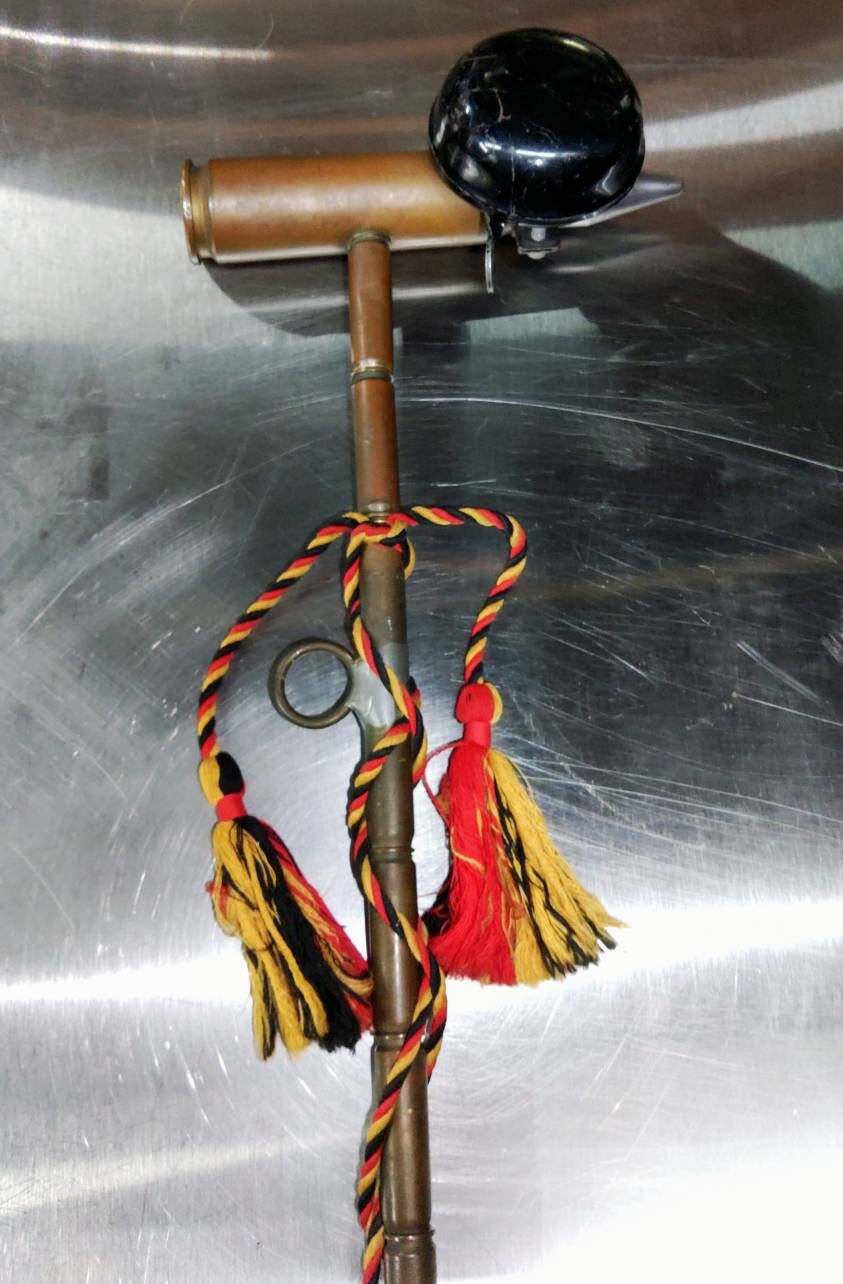 Antique Cane Trench Art Walking Stick Brass Ammo Bullet Swagger Stick ...