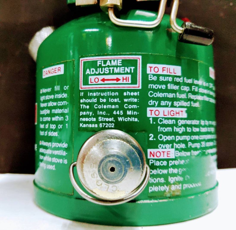 RARE Vintage Coleman Model 576 PEAK 1 Backpack Compact Camp Stove Dated ...