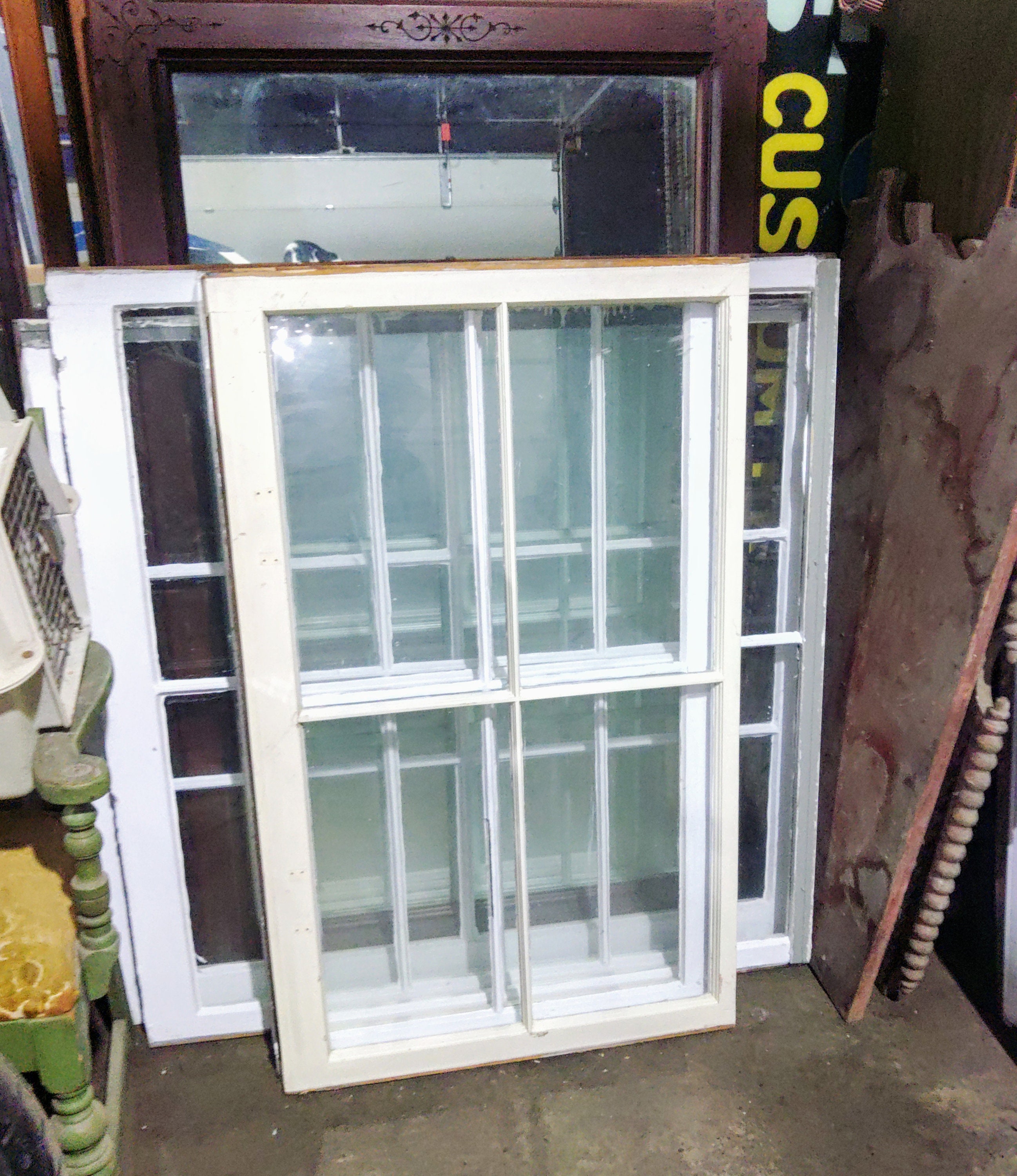Vintage Wood Windows 4 & 6 Pane Glass Multiple Sizes Repurpose Window ...