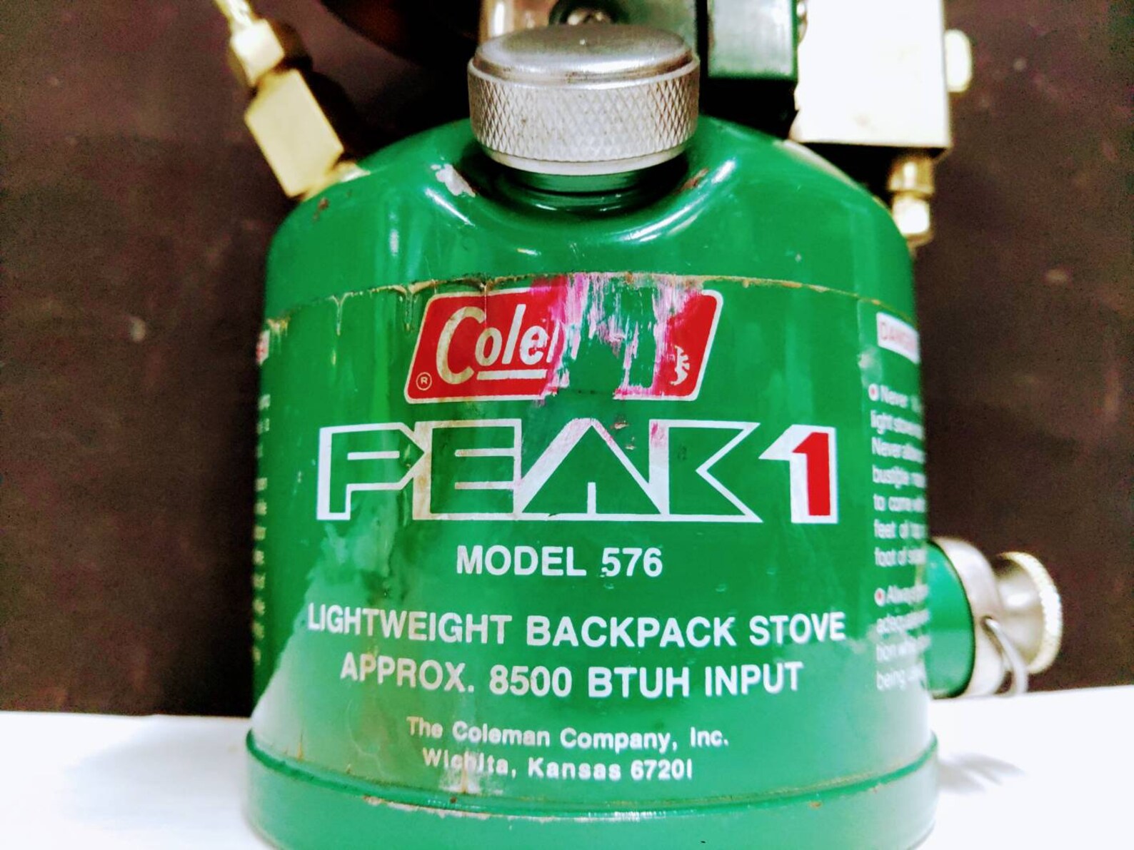 RARE Vintage Coleman Model 576 PEAK 1 Backpack Compact Camp Stove Dated ...