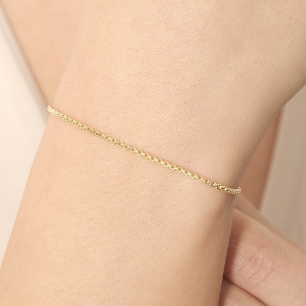 Box Chain Bracelet - Etsy