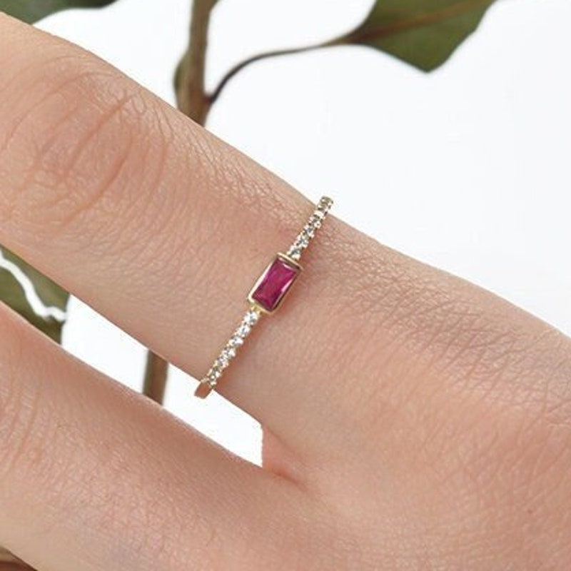 July Birthstone Ring - Etsy