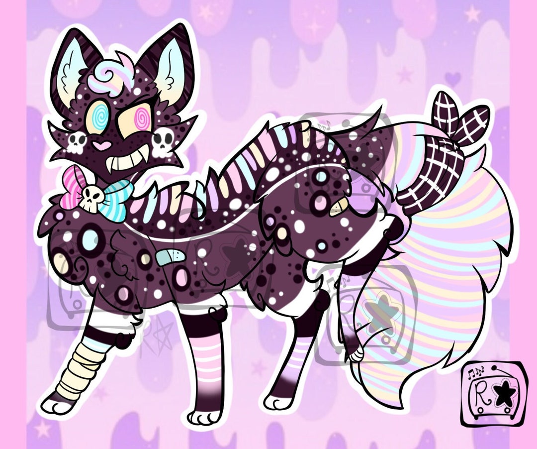Pastel Goth Furry Cat Adopt Etsy
