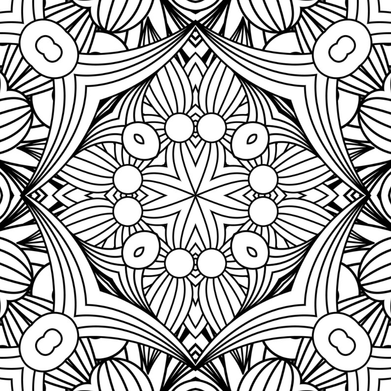 Cool Mandala Coloring Pages - Etsy