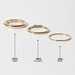 Stackable Gold Cloud Bangle, 10mm, 6mm & 3 Mm Wide Plain Domed Shape ...