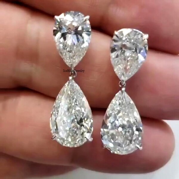 Silver Tear Drop Earrings - Etsy