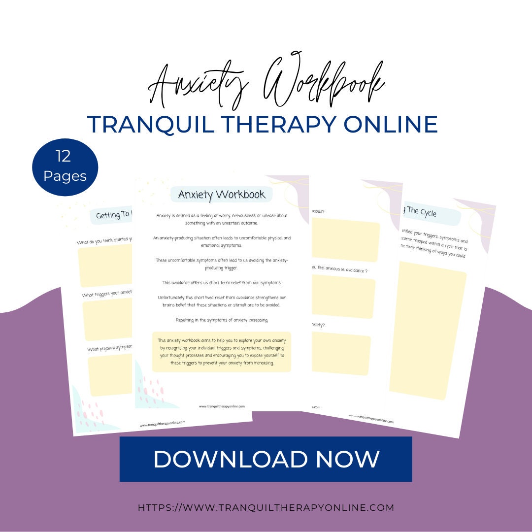 Understand Your Anxiety Printable Activity Book - Instant Download Self ...