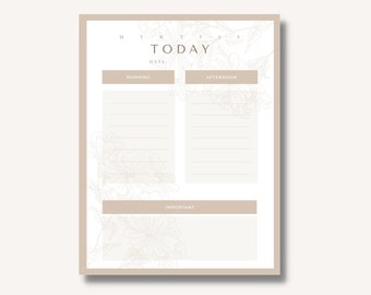 Aesthetic Printable to Do List - Green and Floral! - Etsy