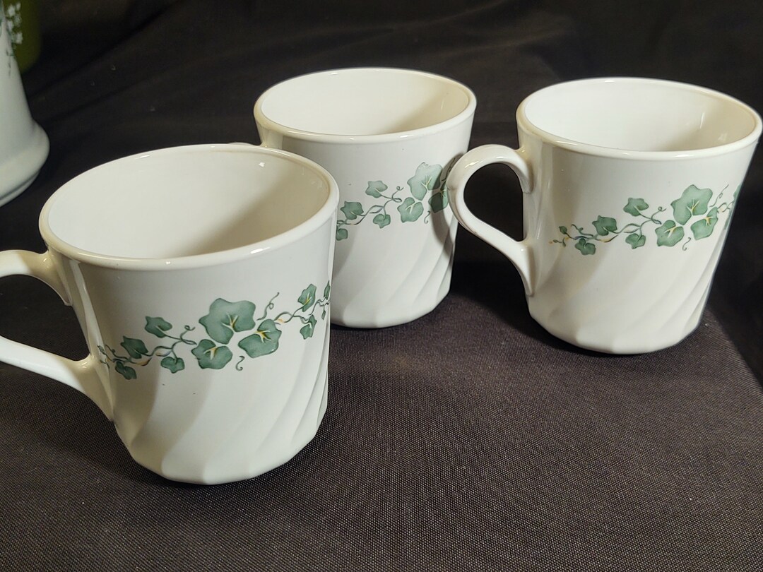 Corning Corelle Callaway Green Ivy Coffee Cups Set of 3 - Etsy