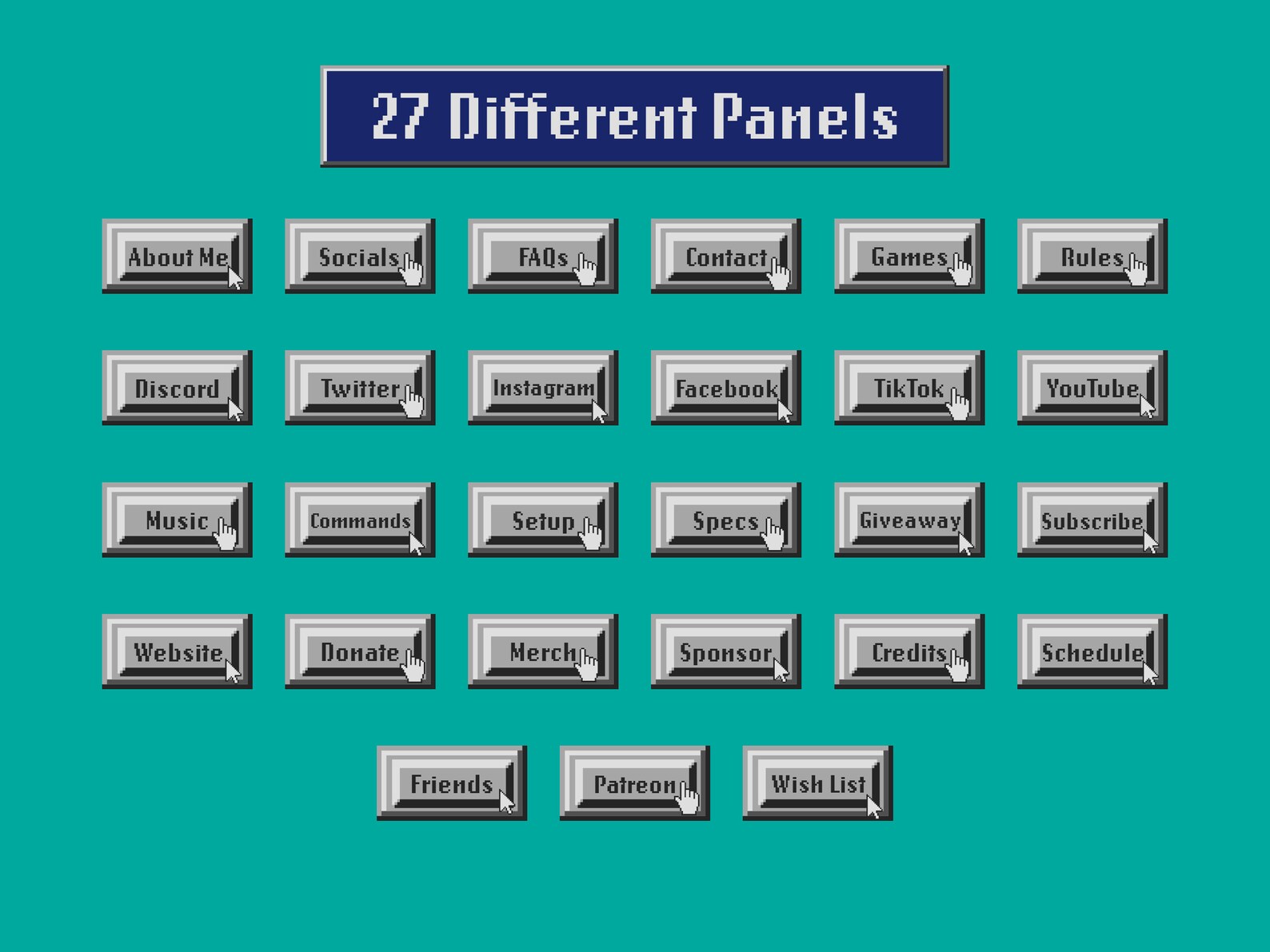 Classic Retro Streaming Graphics / Twitch Stream Overlays / ANIMATED ...