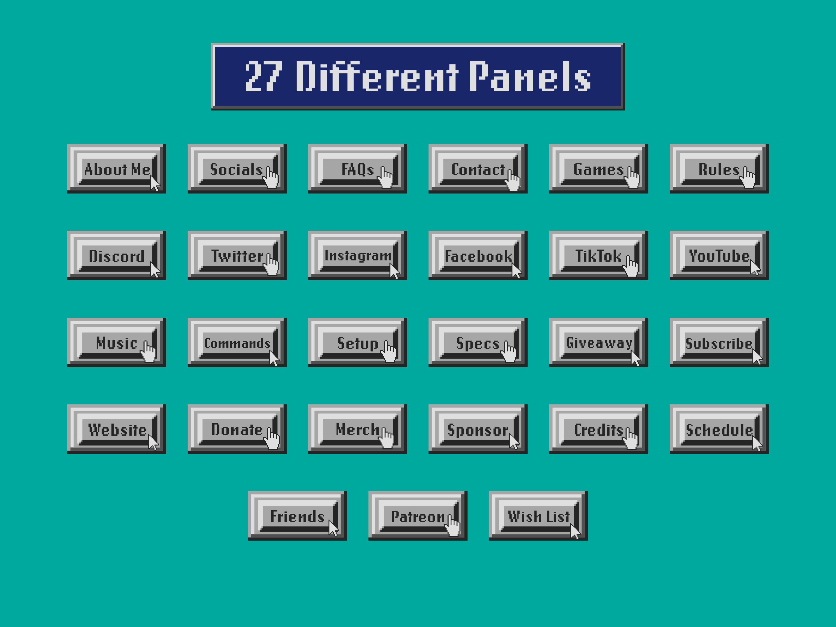 Classic Retro Streaming Graphics / Twitch Stream Overlays / ANIMATED ...