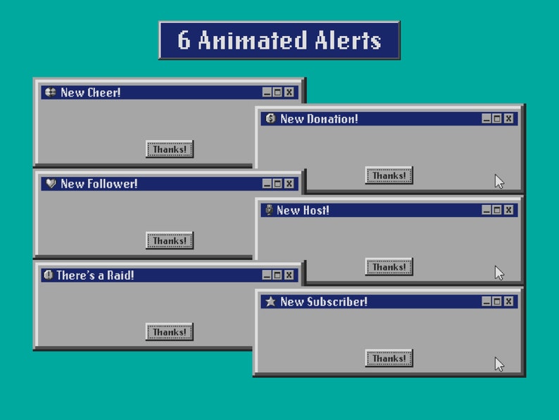 Classic Retro Streaming Graphics / Twitch Stream Overlays / - Etsy UK