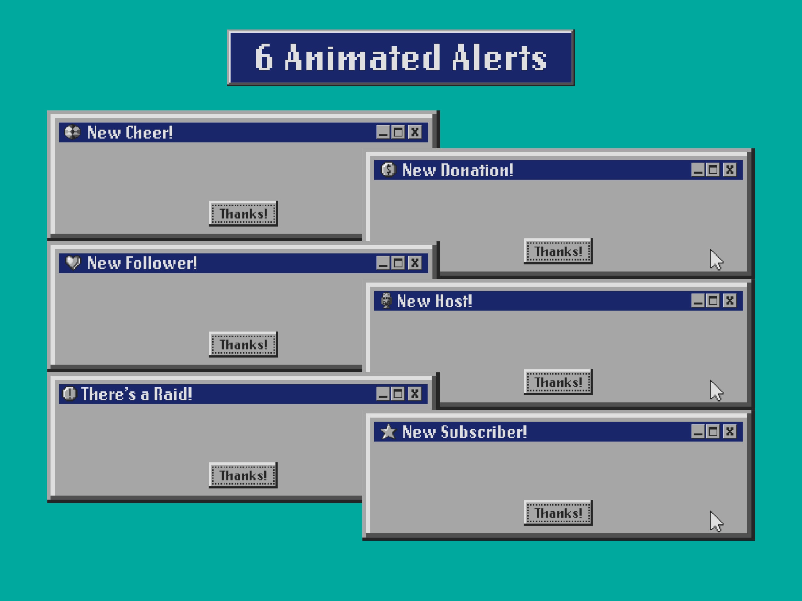 Classic Retro Streaming Graphics / Twitch Stream Overlays / - Etsy UK