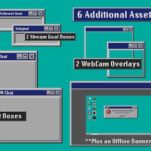 Classic Retro Streaming Graphics / Twitch Stream Overlays / ANIMATED ...