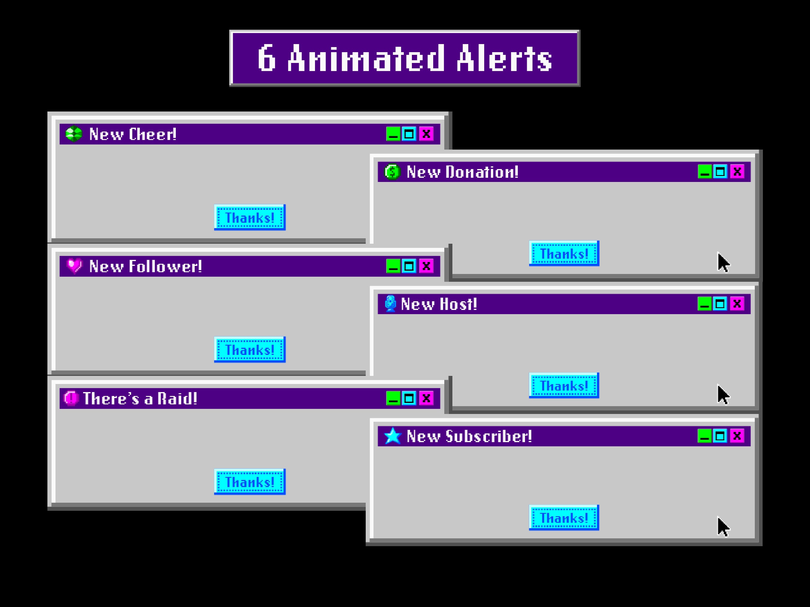 Neon Retro Streaming Graphics / Twitch Overlays / Panels / | Etsy