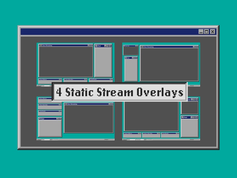 Classic Retro Streaming Graphics / Twitch Stream Overlays / | Etsy UK