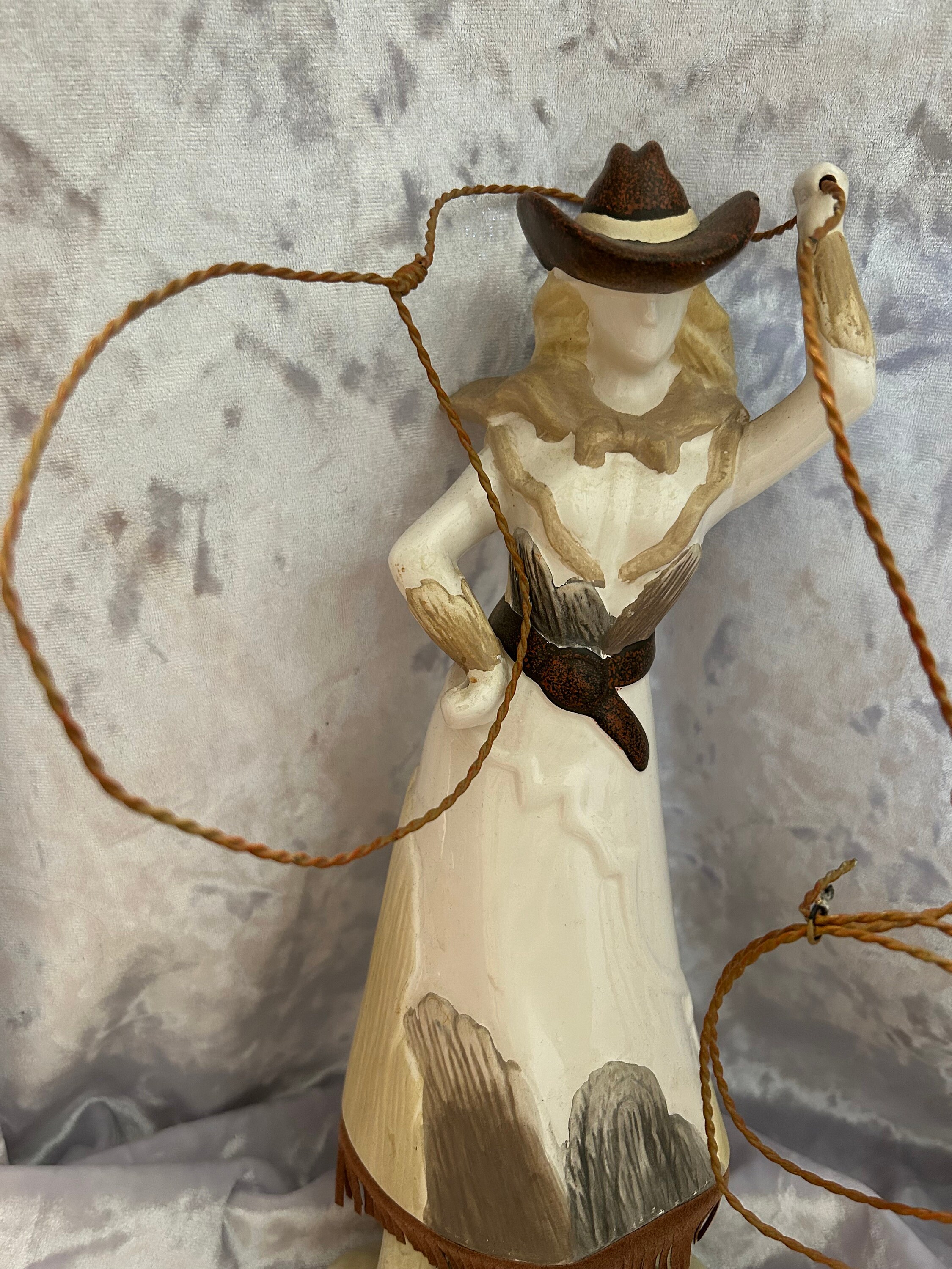 Cowgirl Roper Figurine That Moves - Etsy