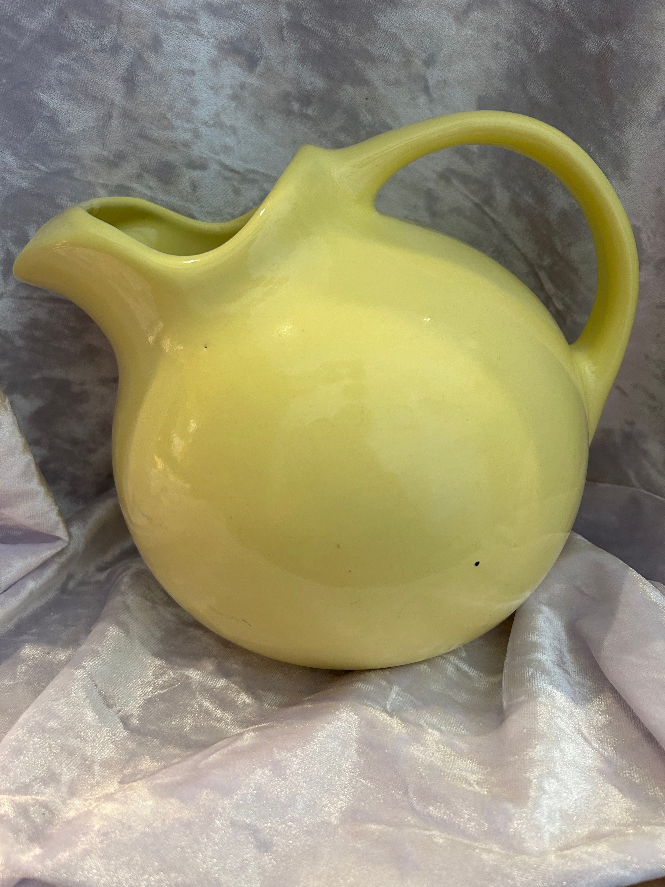 Vintage Pfaltzgraff Canary Yellow Ball Pitcher - Etsy