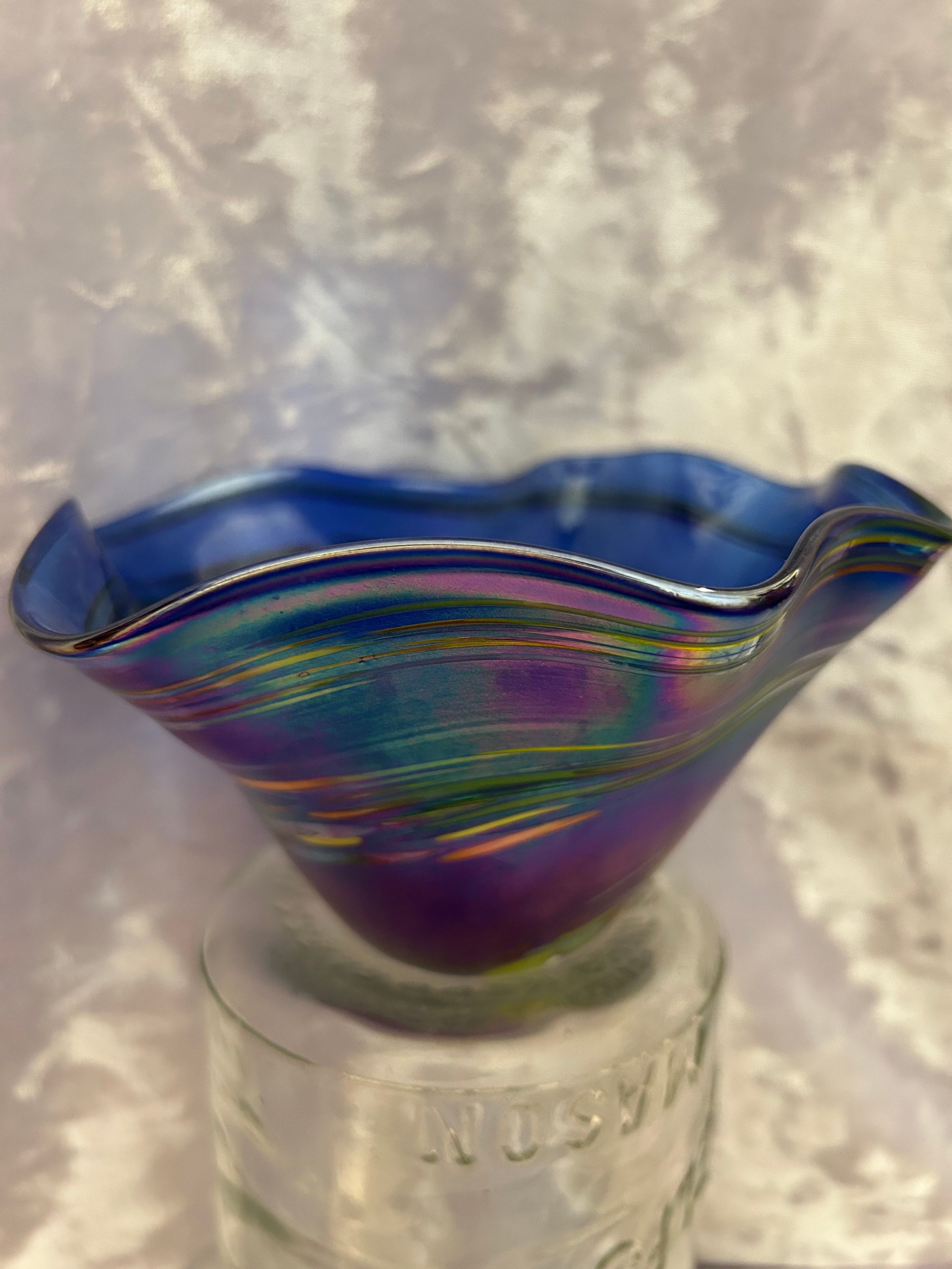 Hand Blown Glass Eye Studios Multi Color Bowl - Etsy