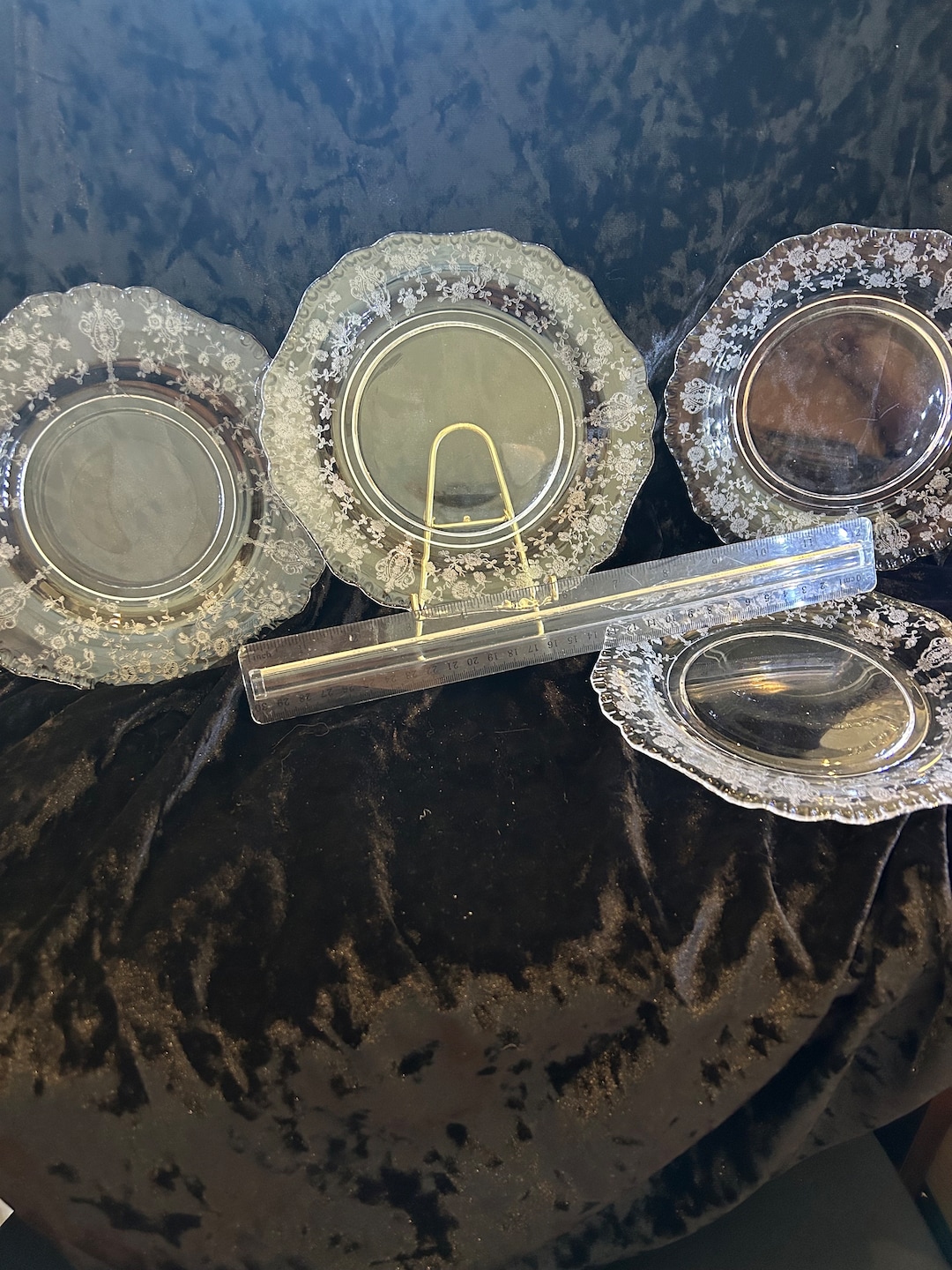 4-cambridge ROSE POINT 7” Salad Plates - Etsy