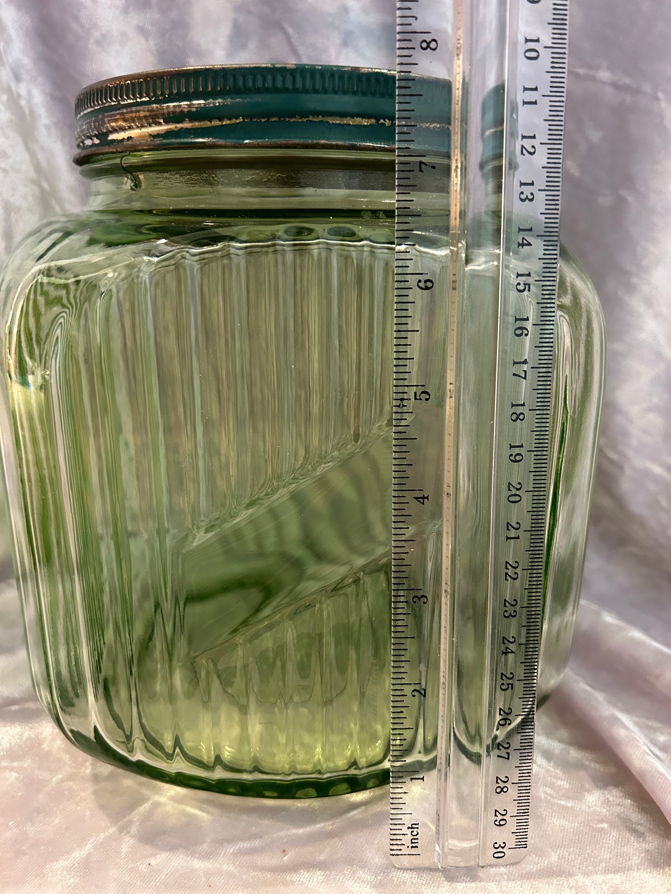 Uranium Glass Hoosier Jar - Etsy