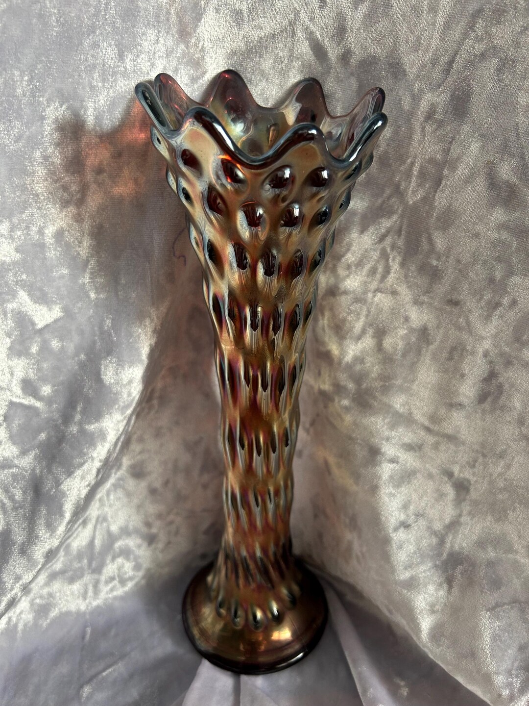 Vintage Northwood Tree Trunk Carnival Glass Vase. - Etsy