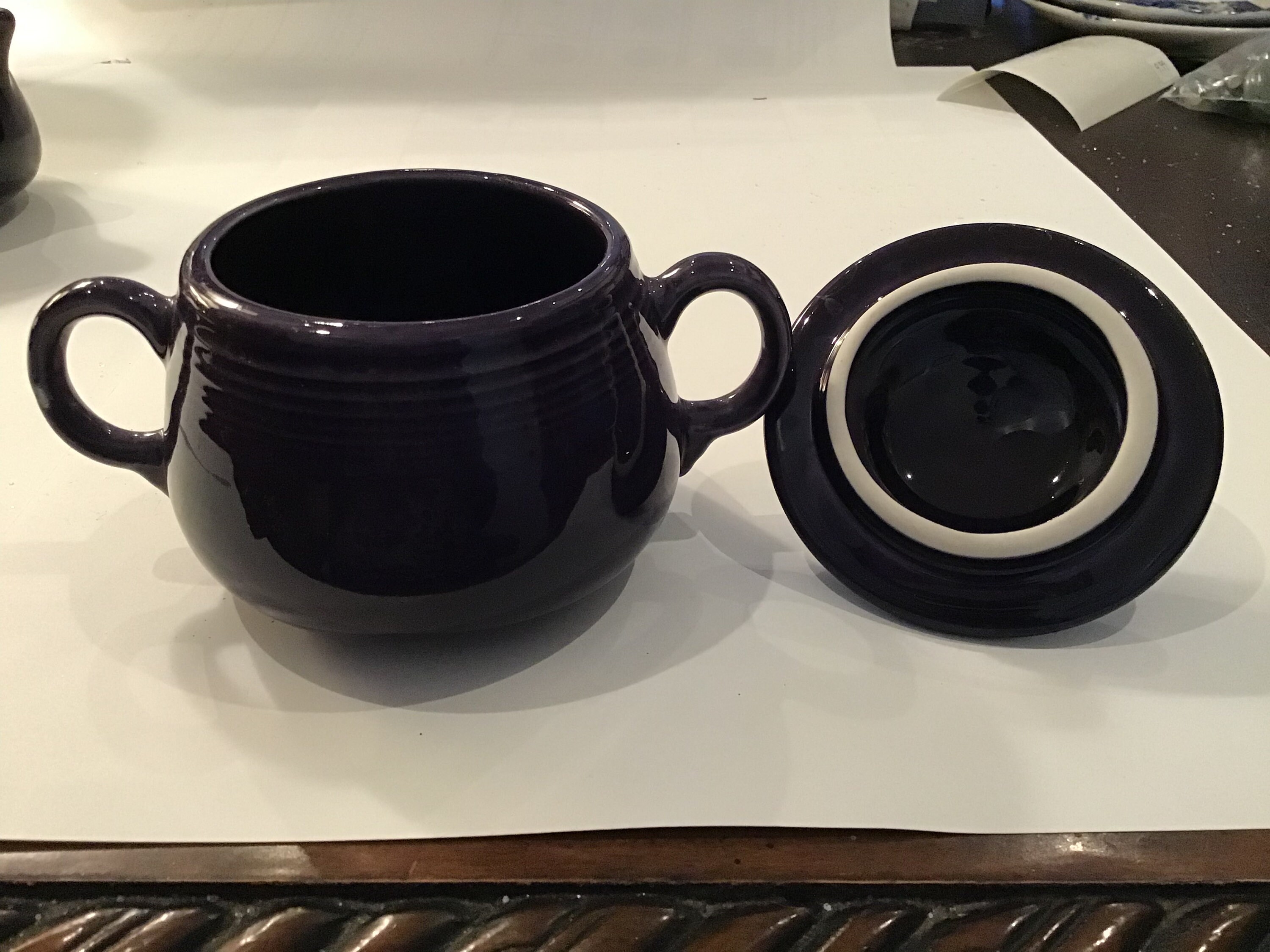 Homer Laughlin-fiestaware, Plum Color Sugar Bowl - Etsy