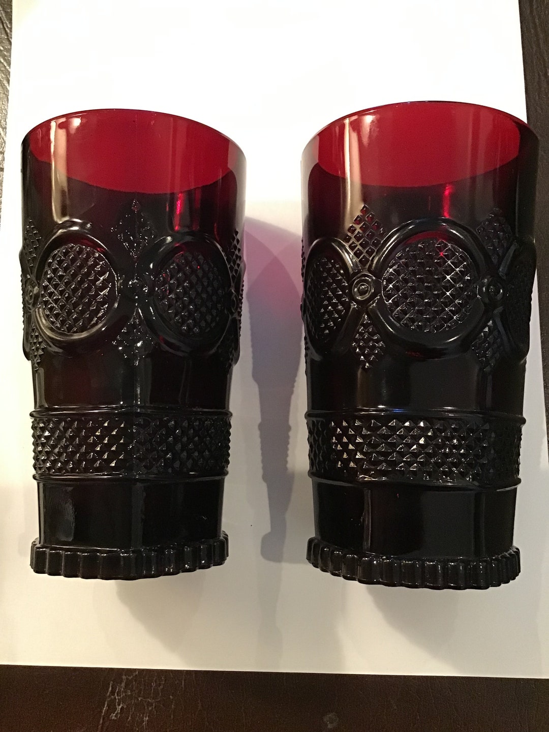 2- Avon Cape Cod 5.5” Tumblers, Ruby Red - Etsy