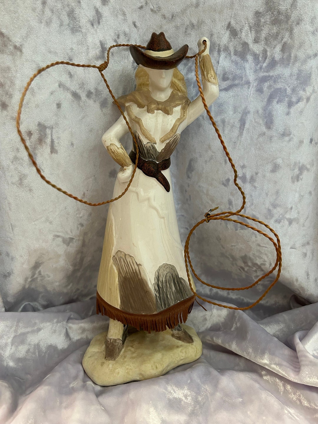 Cowgirl Roper Figurine That Moves - Etsy