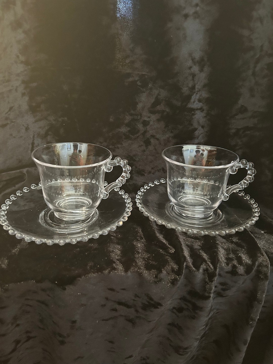 2- Imperial, Candlewick Tea Cups - Etsy