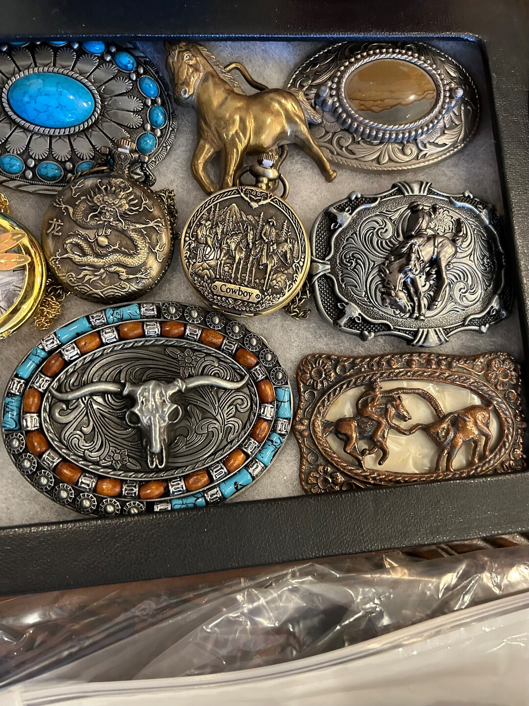 Collection of Pocket Watches and Belt Buckles - Etsy