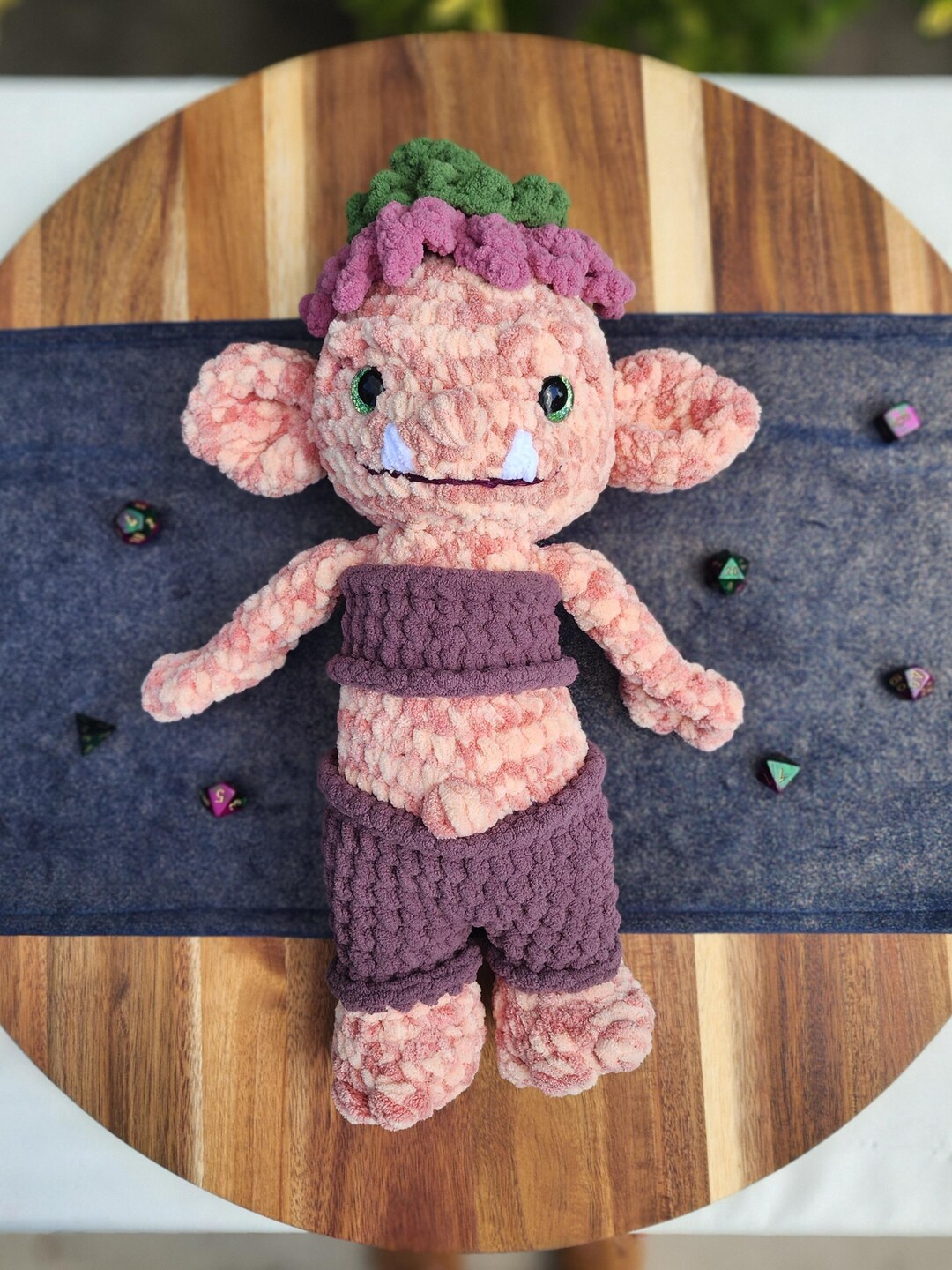 Handmade Pink Goblin Girl Crochet Stuffed Animal - Etsy