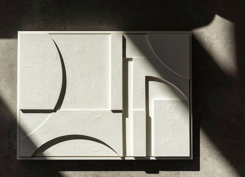 04 Large Abstract 3D Wall Art Relief Plaster Painting - Etsy
