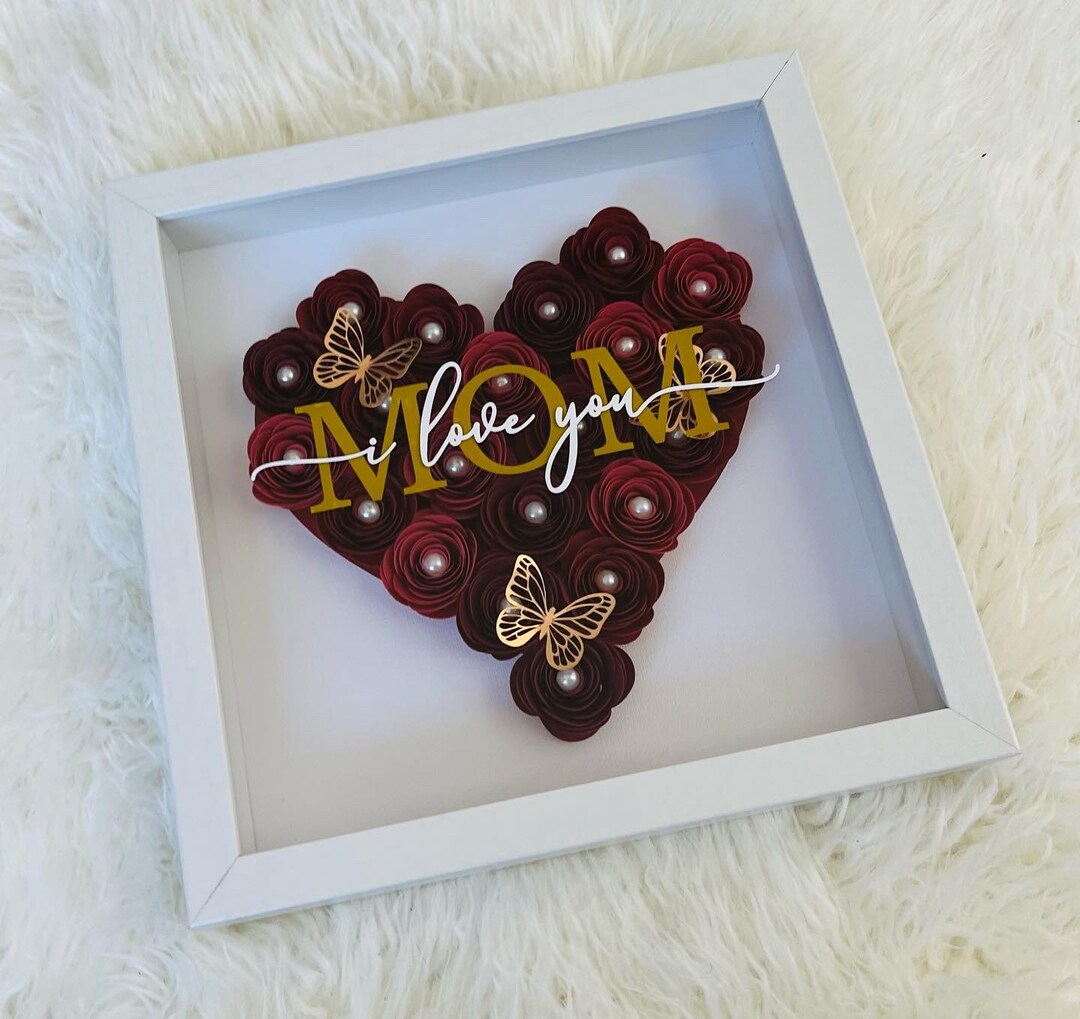 Mothers Day Shadow Box Mom I Love You Shadow Box - Etsy