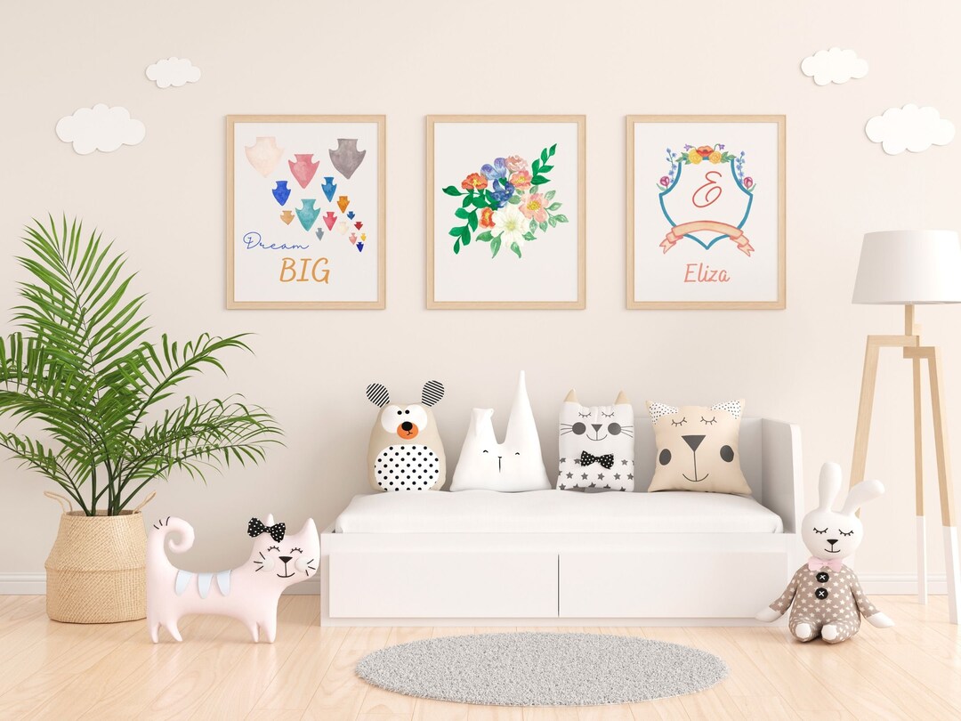 Personalized Nursery Prints | Printable Set of 3 | Southwestern Nursery ...