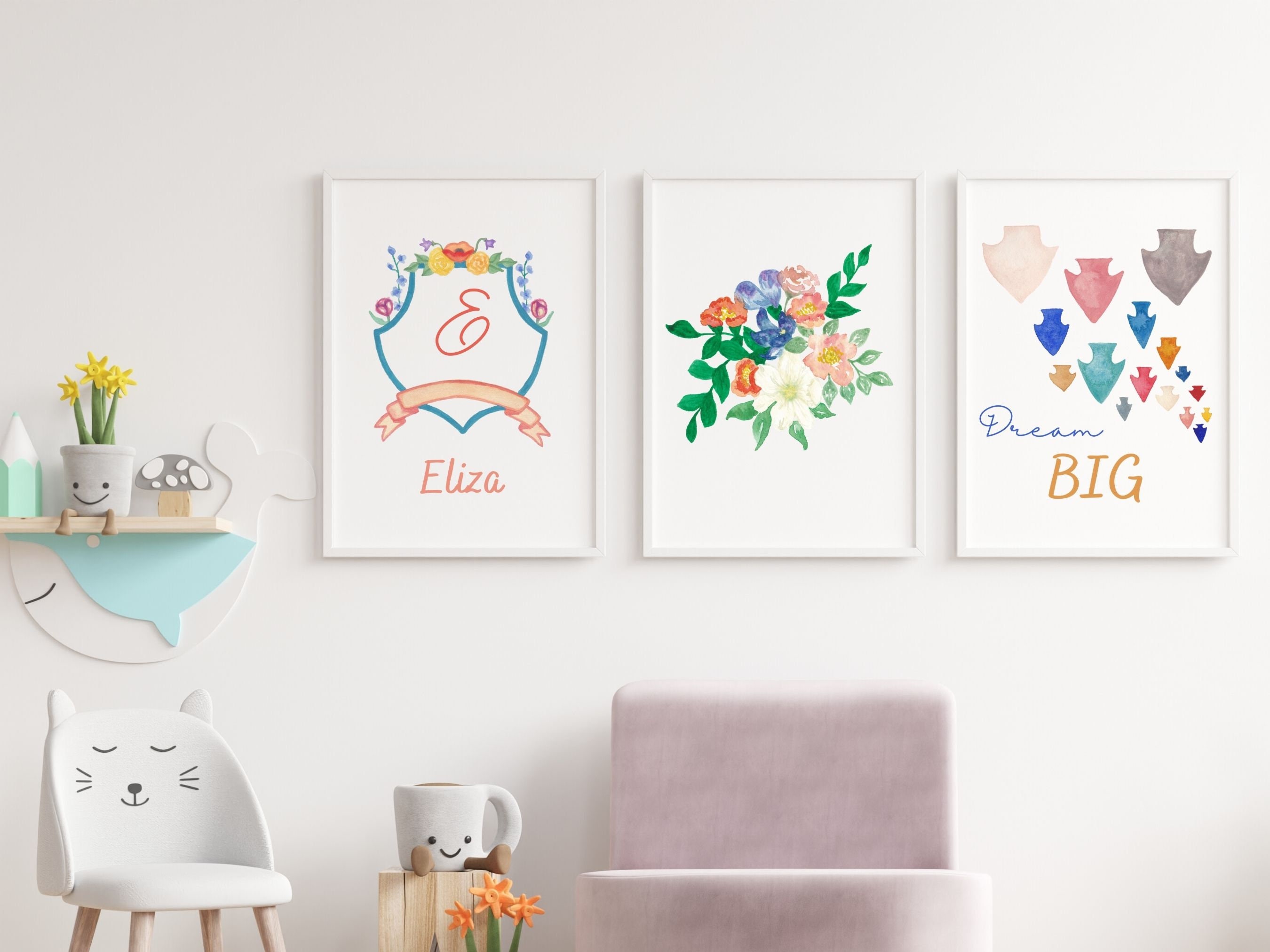 Personalized Nursery Prints | Printable Set of 3 | Southwestern Nursery ...