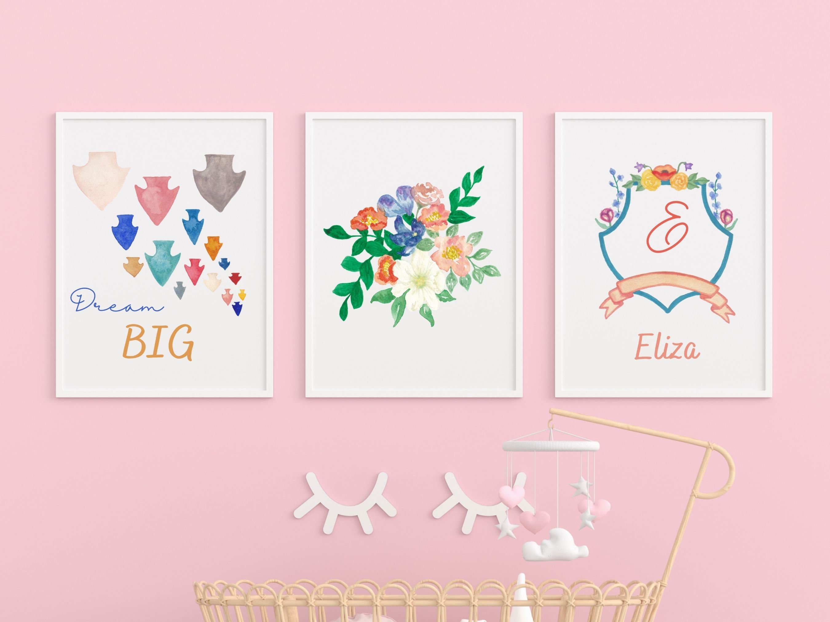 Personalized Nursery Prints | Printable Set of 3 | Southwestern Nursery ...