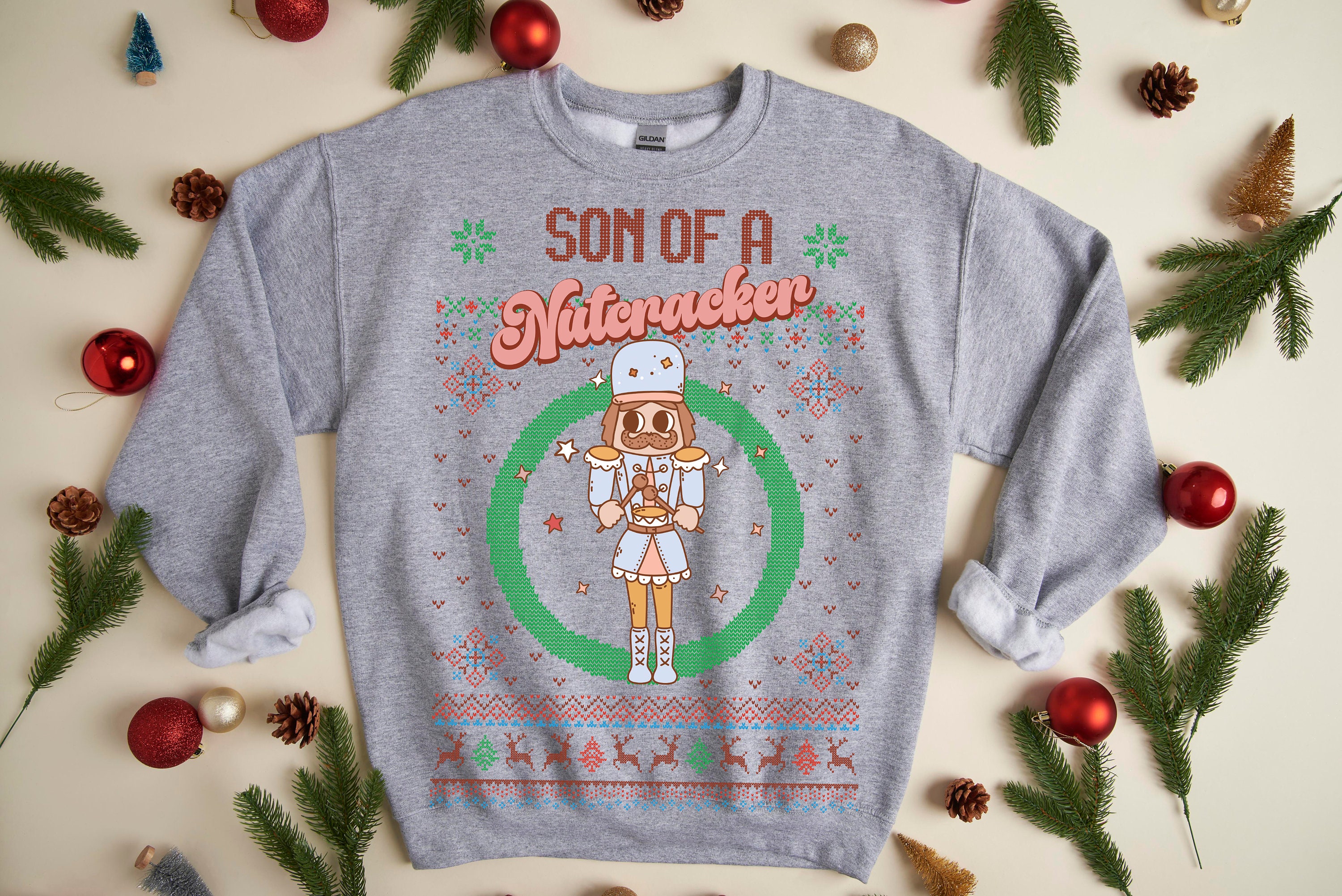 Ugly Christmas Sweater Son of A Nutcracker Christmas - Etsy