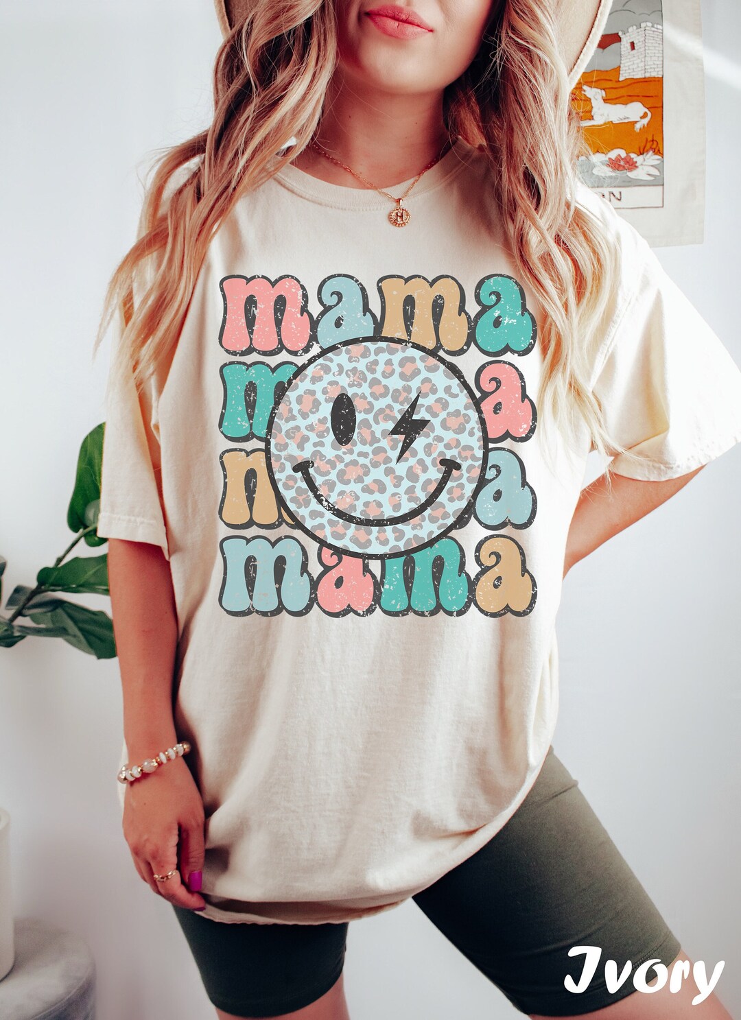 Retro Smiley Mama Shirt, Mom Smiley Face Shirt, Comfort Colors, Mama ...