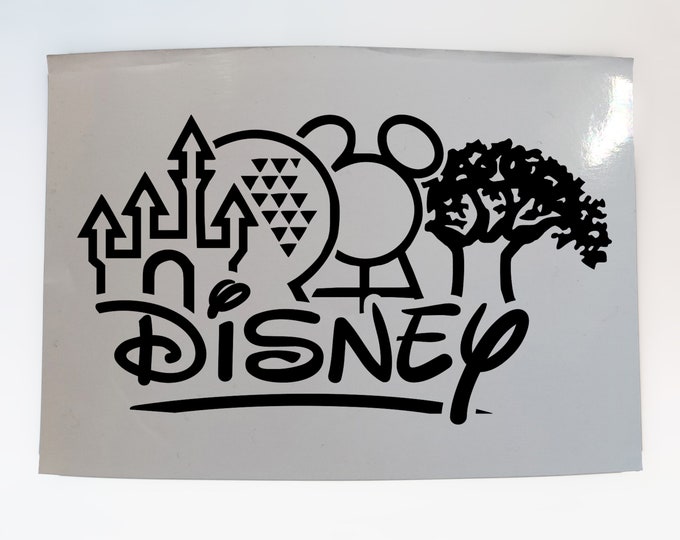 Disney World Park Logos Permanent Vinyl Car Laptop Computer Wall Decal ...